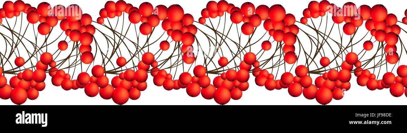 Rowan Berries Seamless Border Stock Vector Image & Art - Alamy