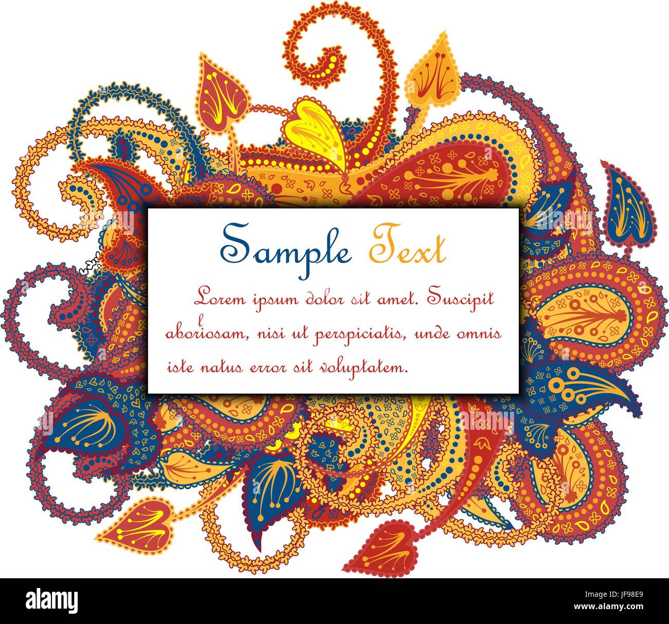 Paisley Pattern Ornate Frame Stock Vector Image & Art - Alamy