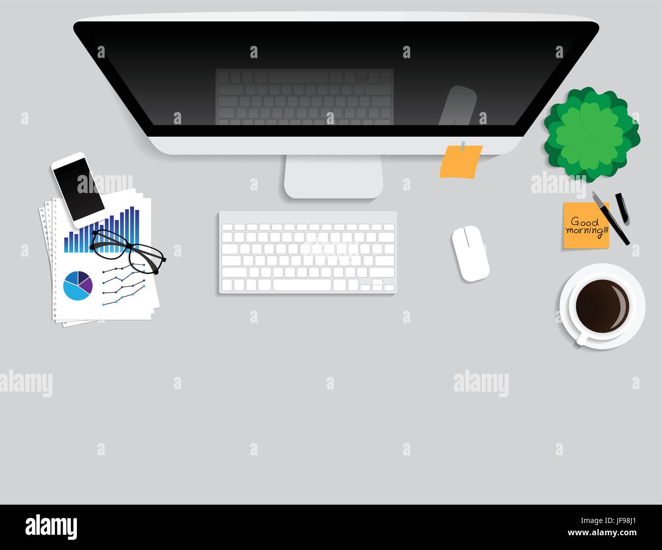 Designer work space Stock Vector Images - Alamy