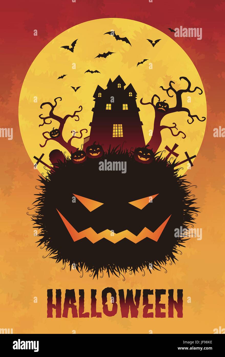 Spooky Halloween illustration Stock Vector Image & Art - Alamy