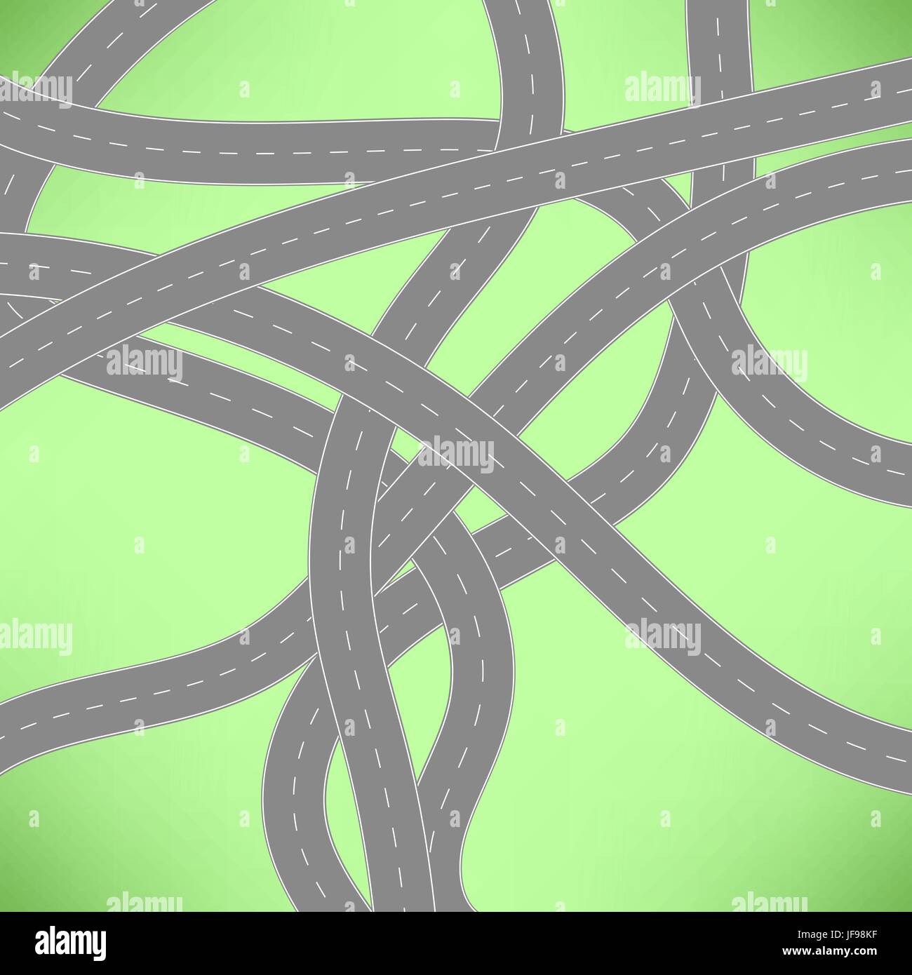 Roads Icon on Green Background. Road Concept Stock Vector Image & Art ...
