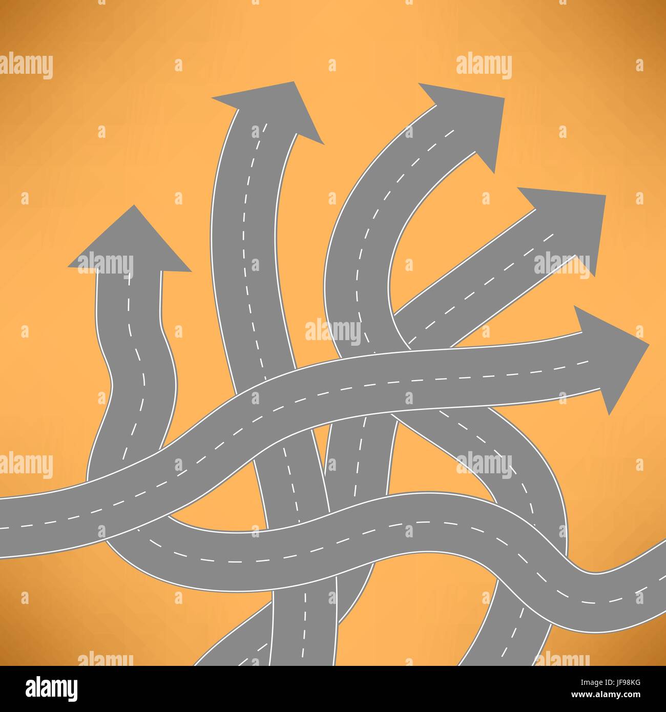 Roads Icon on Orange Background. Road Concept Stock Vector Image & Art ...