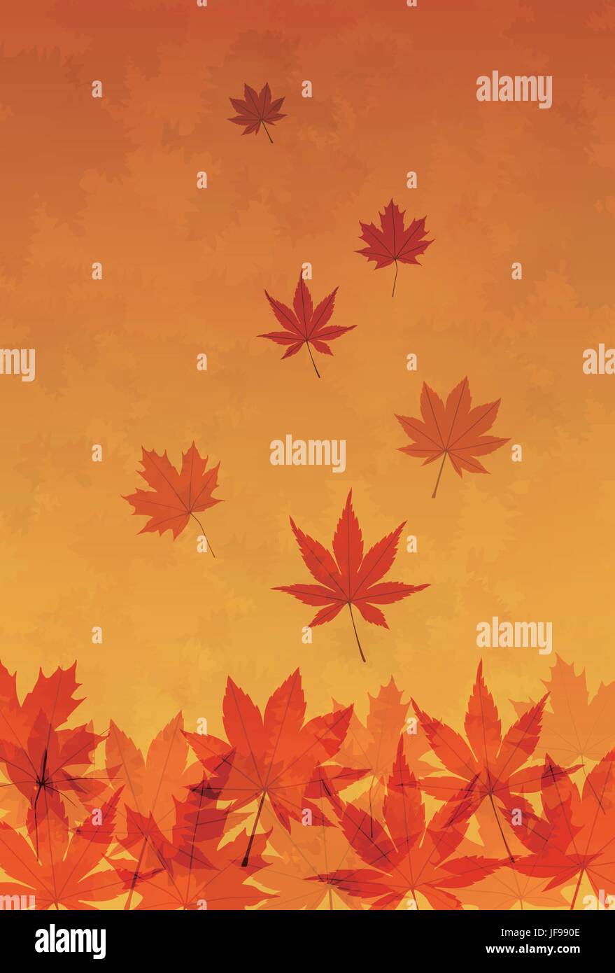 Autumn foliage in orange gradient background Stock Vector Image & Art ...