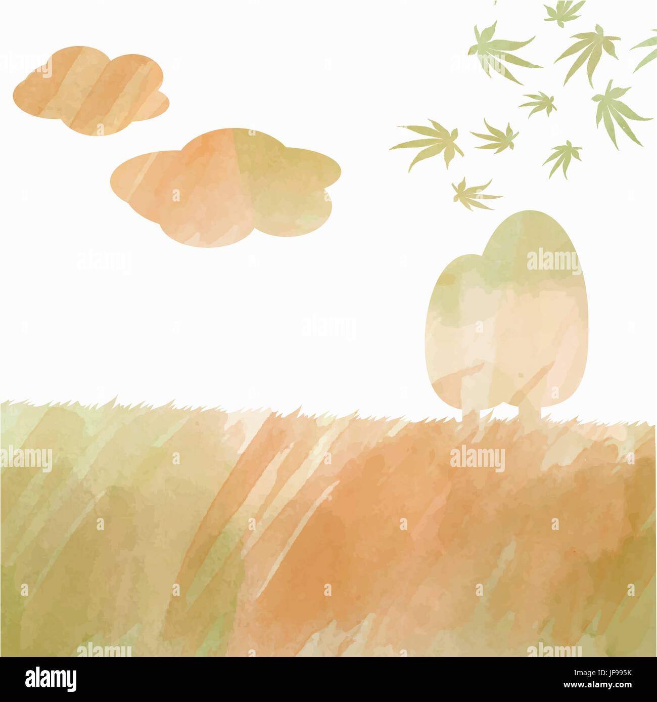 Double exposure drawing landscape Stock Vector Images - Alamy