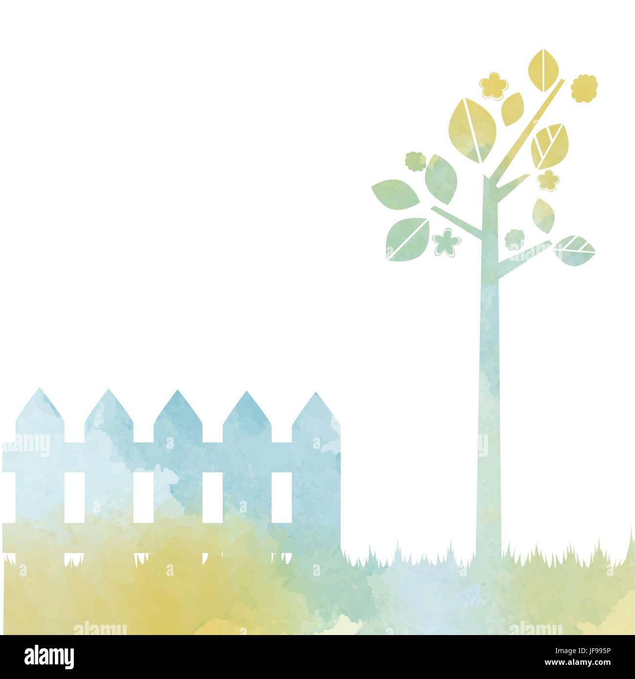 Double exposure drawing landscape Stock Vector Images - Alamy