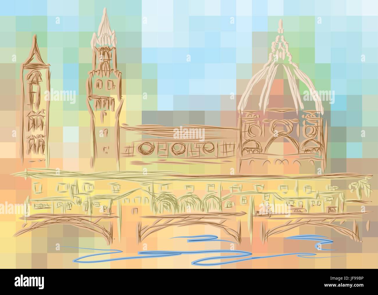 Silhouette skyline florence Stock Vector Images - Alamy