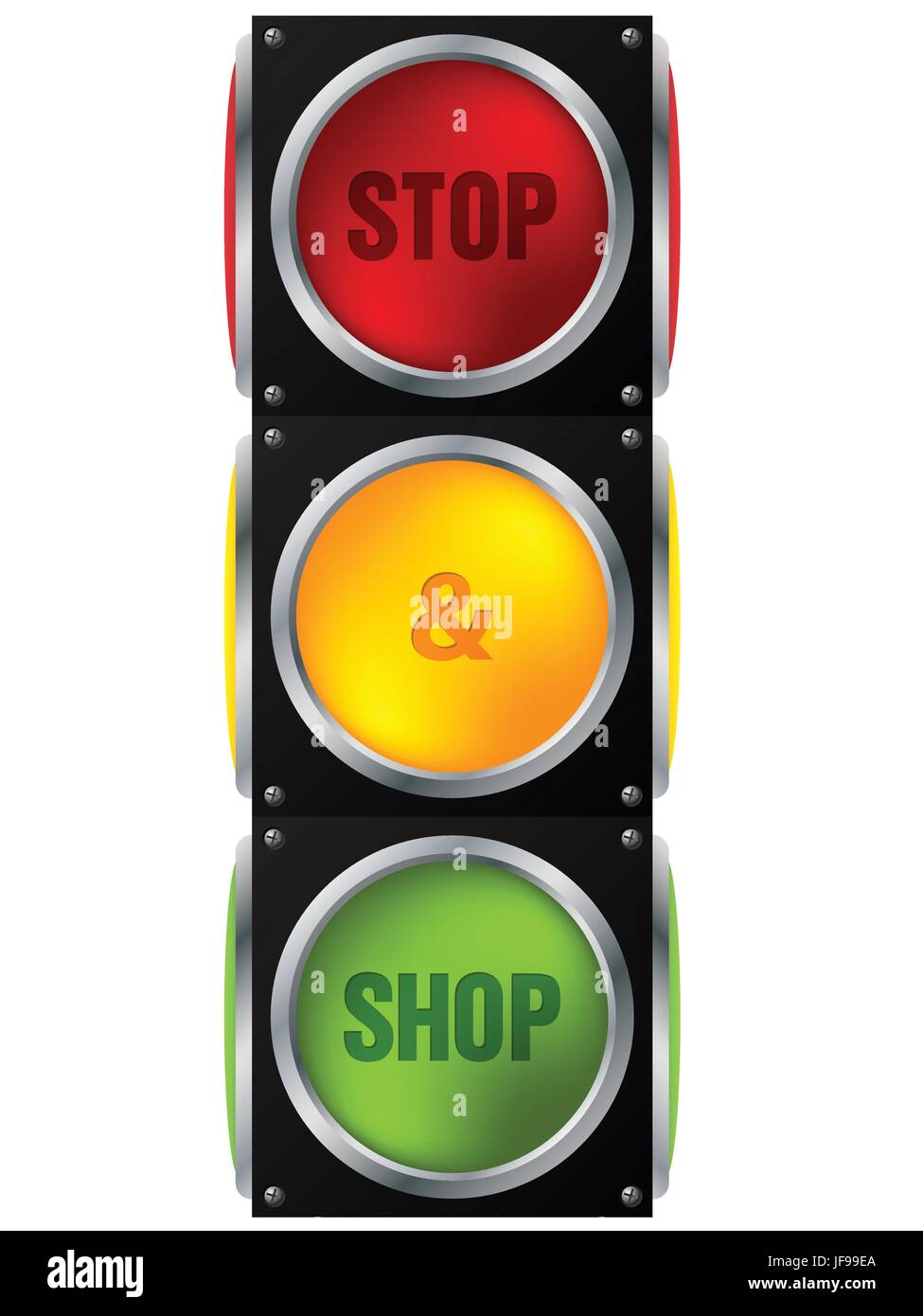 Advertisement stop and shop traffic light Stock Vector Image & Art - Alamy