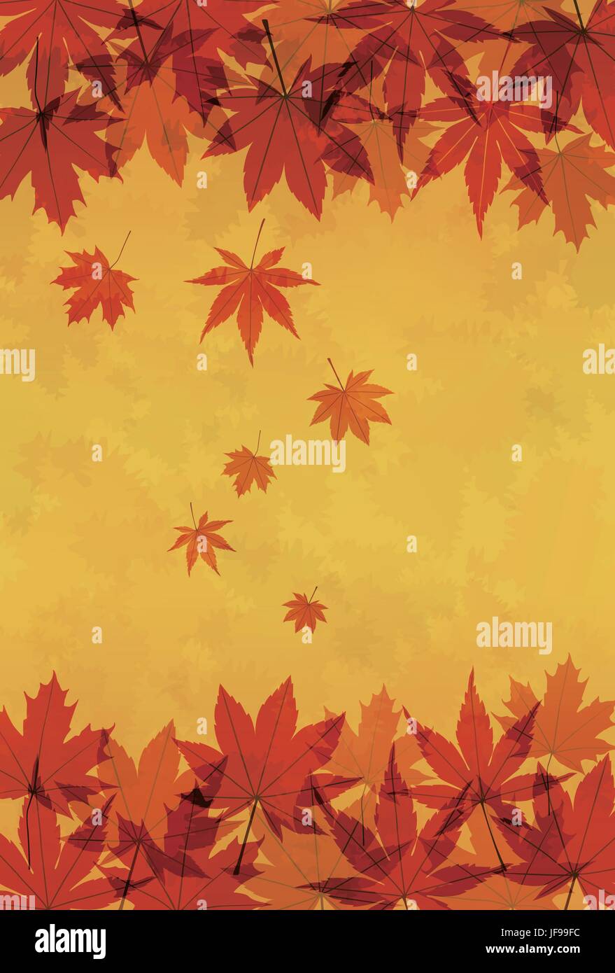 Autumn maple leaves background illustration Stock Vector Image & Art ...