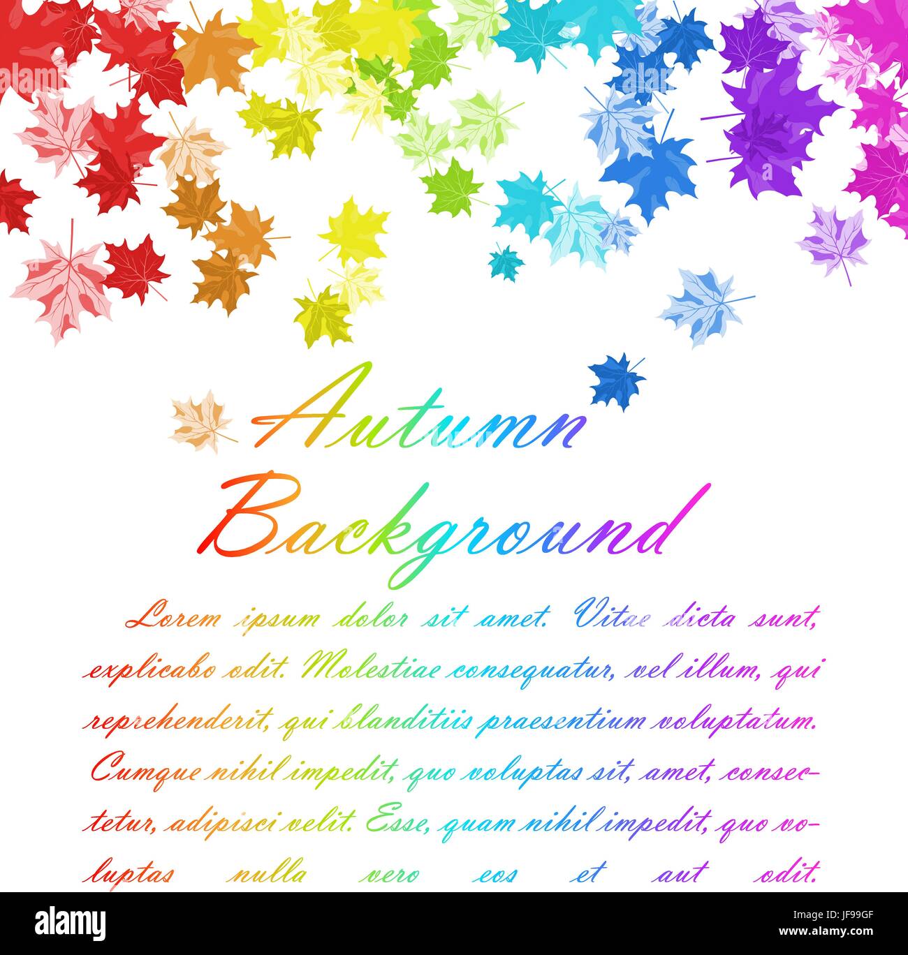 Rainbow Maple Leaves Stock Vector Image & Art - Alamy