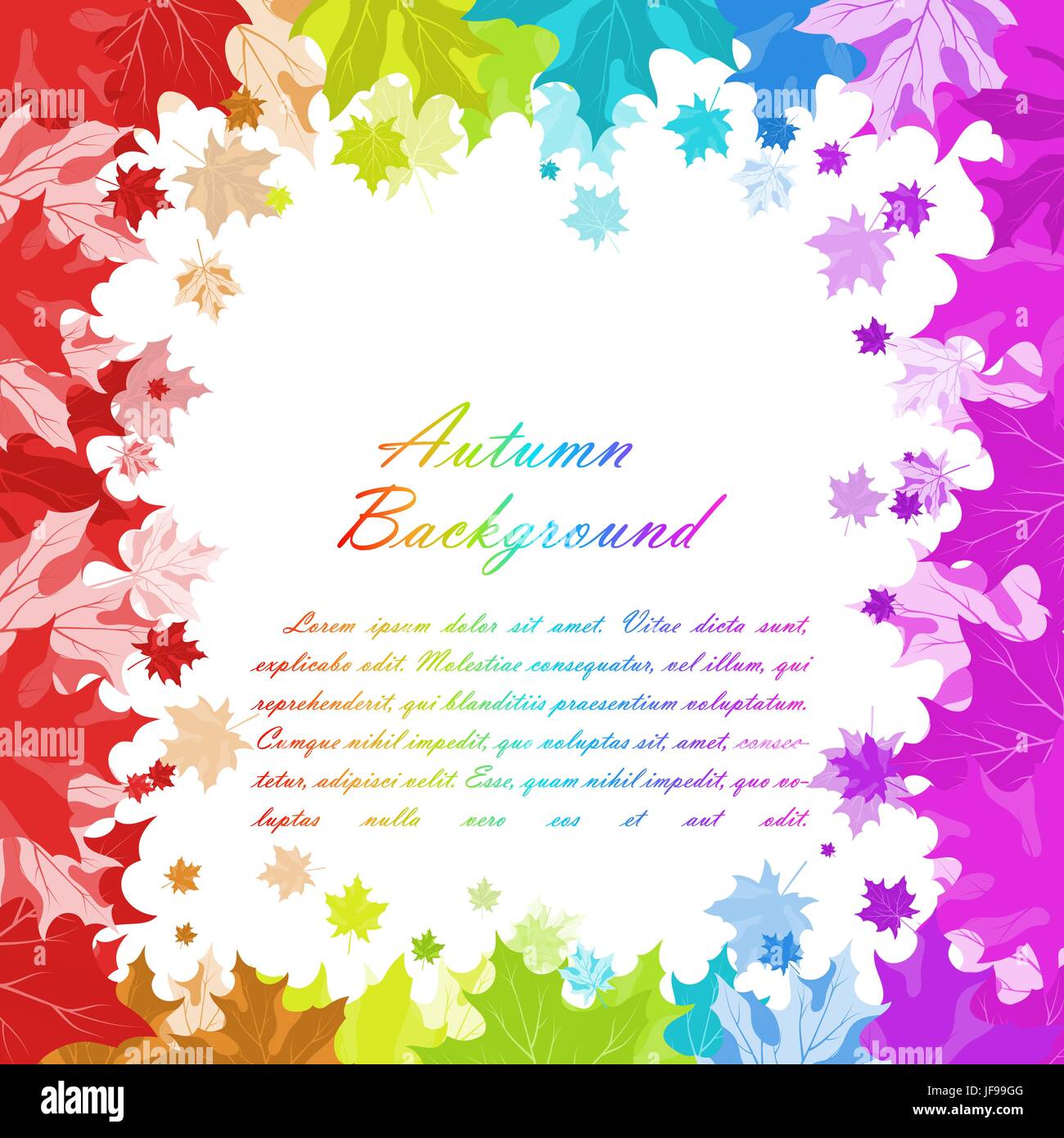 Rainbow Maple Leaves Stock Vector Image & Art - Alamy