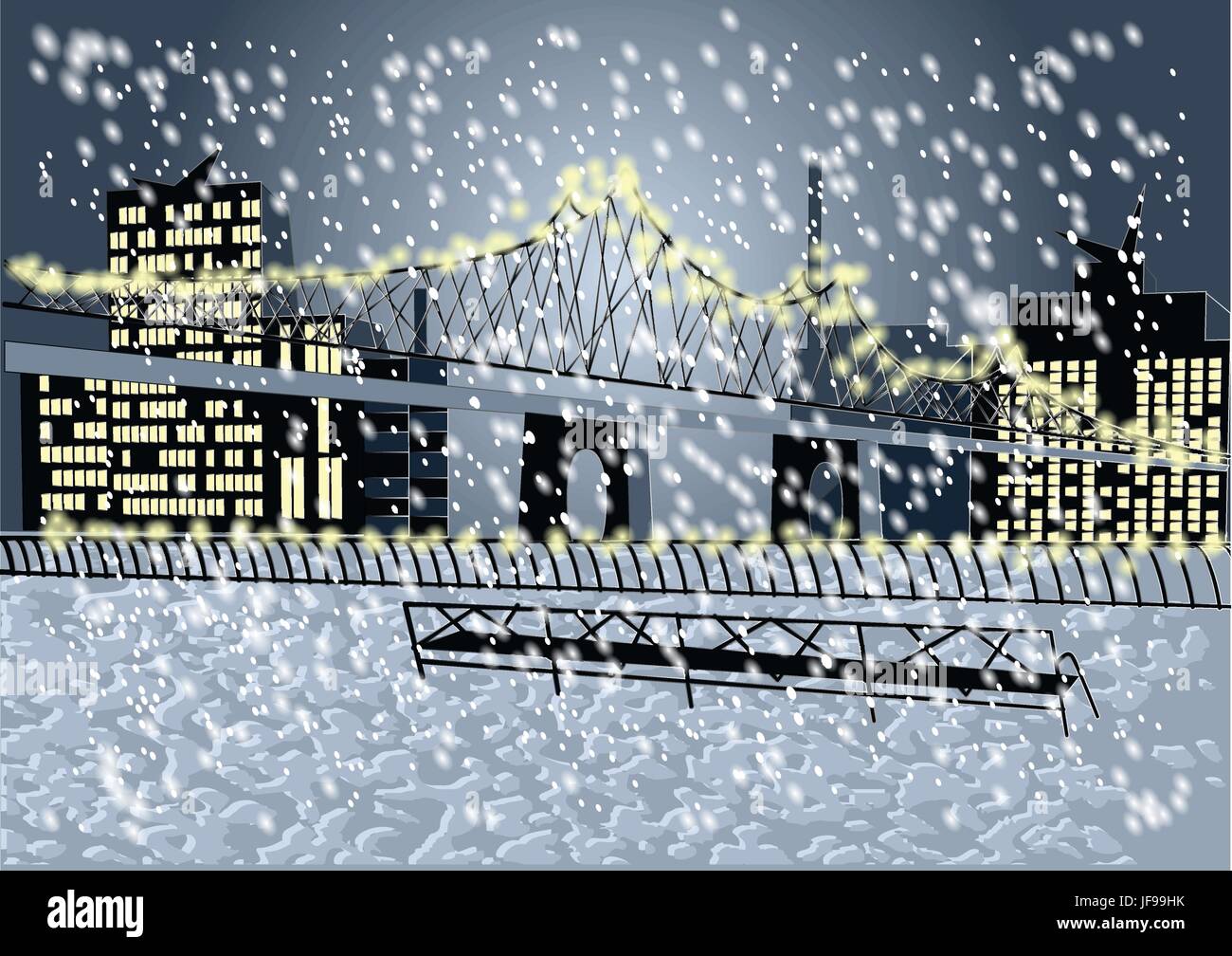 York snow city Stock Vector Images - Alamy