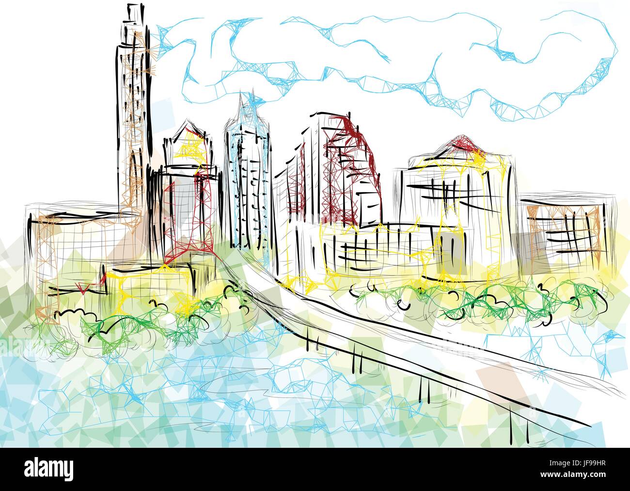 Austin skyline vector vectors hi-res stock photography and images - Alamy