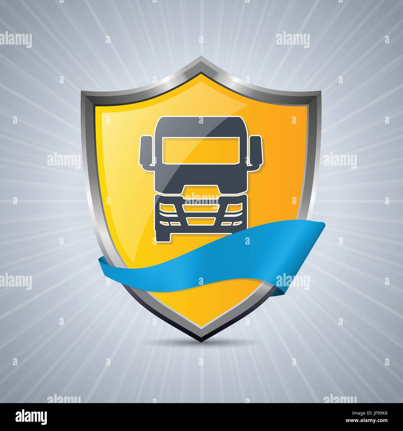 Truck badge with blue ribbon Stock Vector Image & Art - Alamy