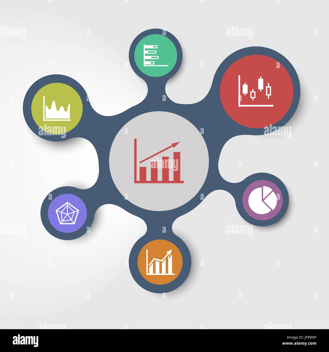 Business infographic templates with connected metaballs Stock Vector ...