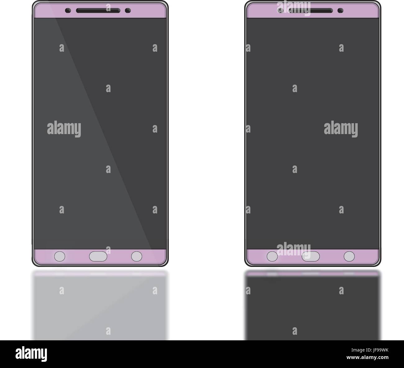 Mobile phones vector realistic Stock Vector Images - Alamy