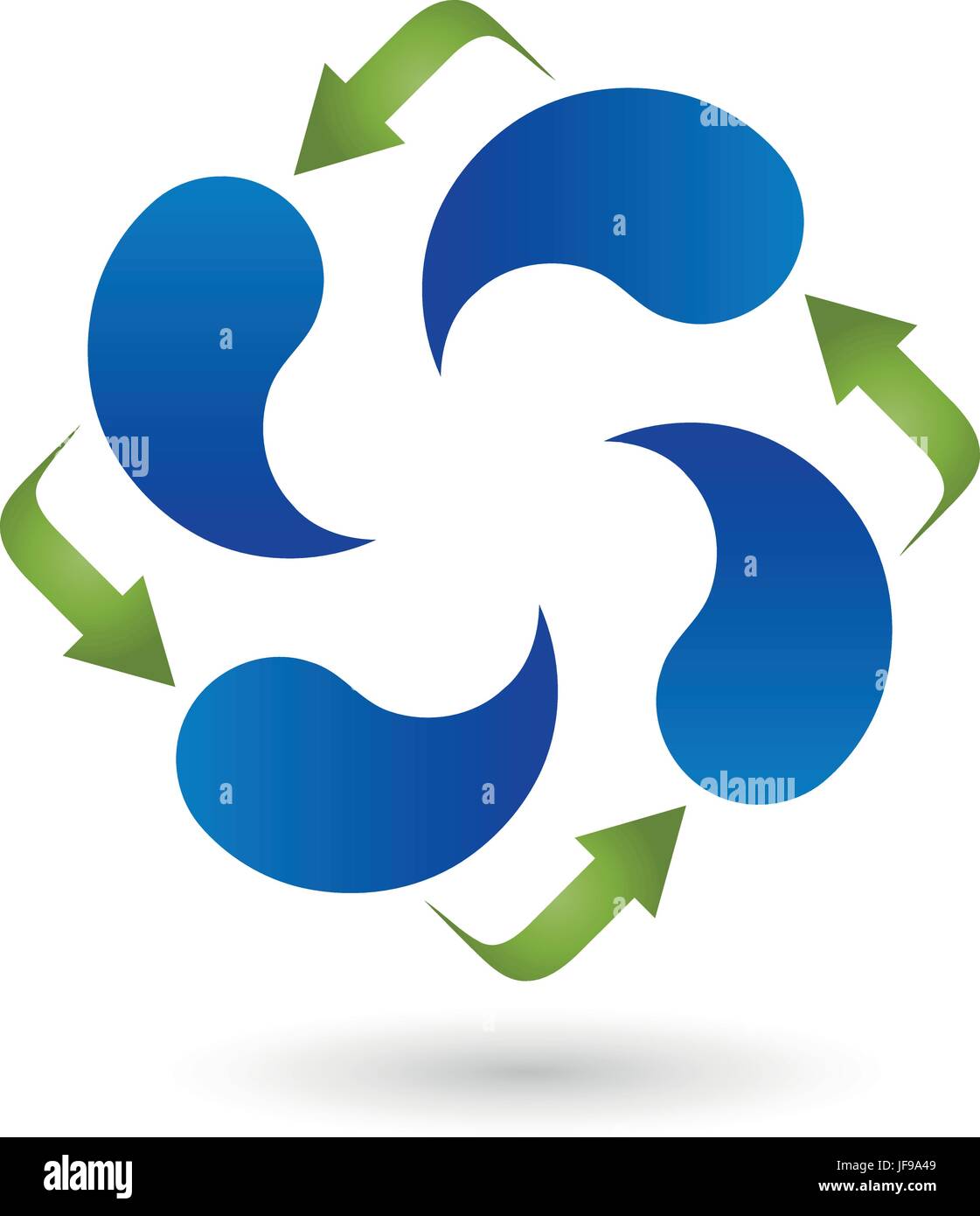 Four arrows logo hi-res stock photography and images - Alamy