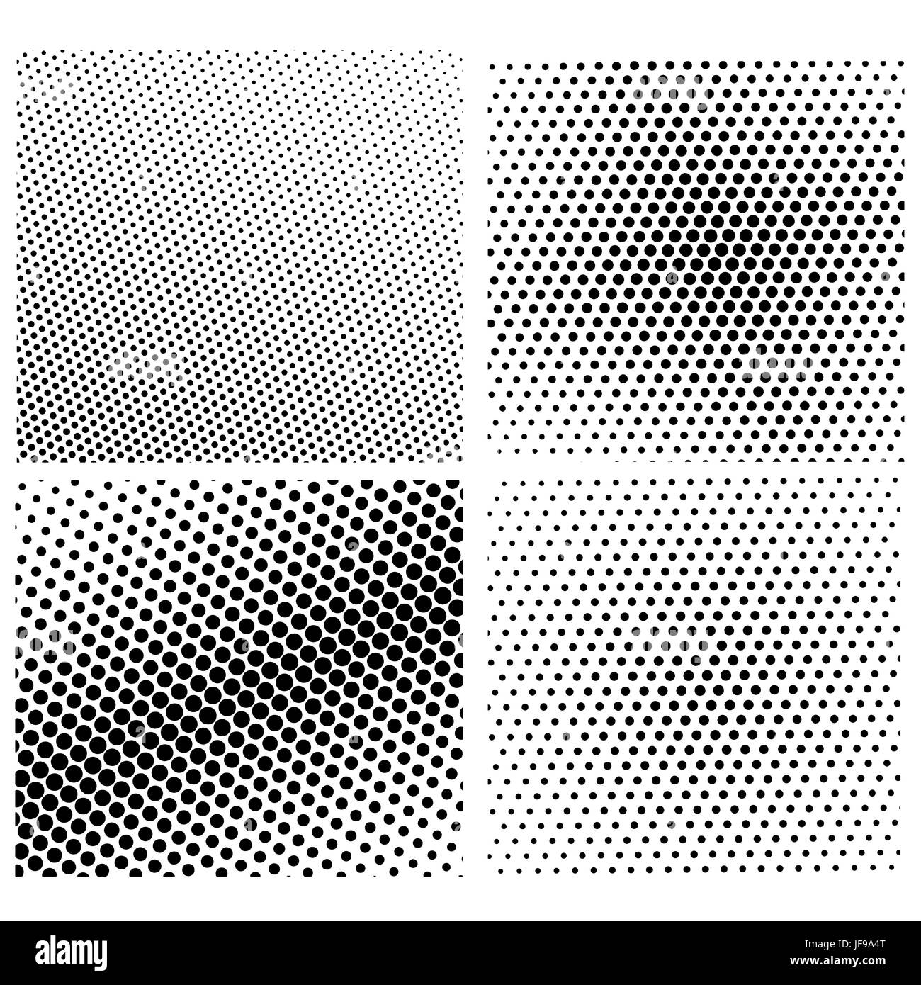 Halftone Patterns. Set of Halftone Dots. Dots on White Background ...