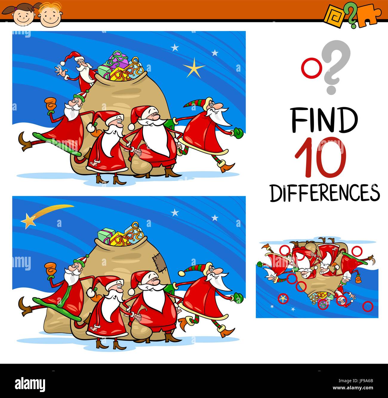 christmas differences task for kids Stock Vector Image & Art - Alamy