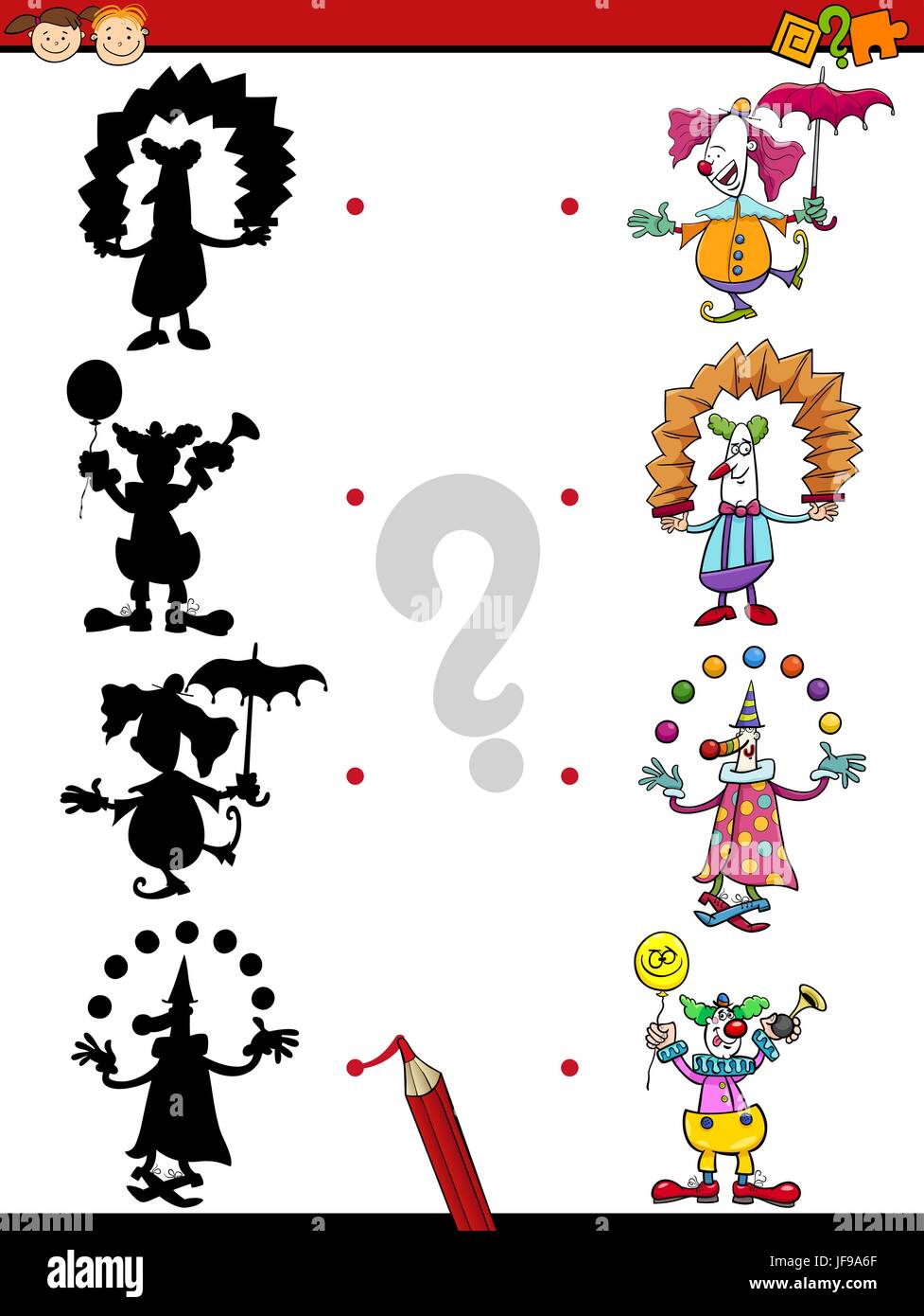 educational shadows game for kids Stock Vector Image & Art - Alamy