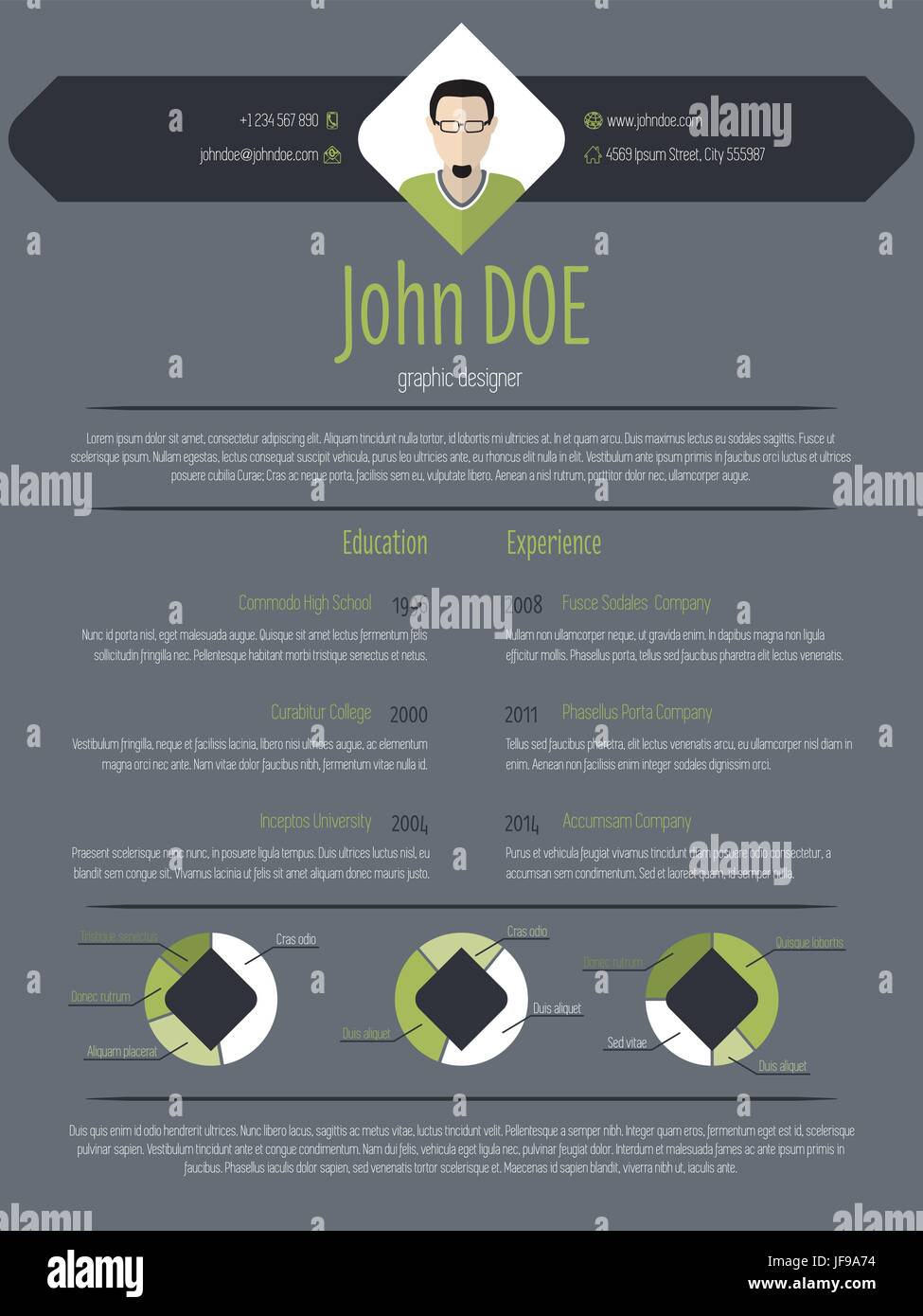 Cool dark modern resume cv template Stock Vector Image & Art - Alamy