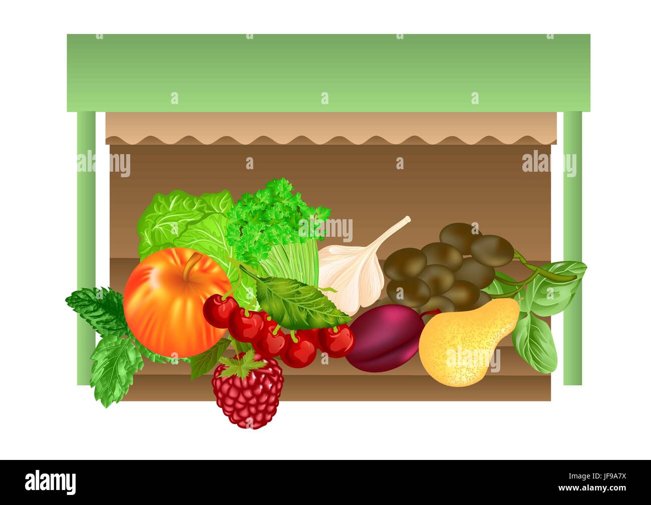 Market street stall in Stock Vector Images - Alamy