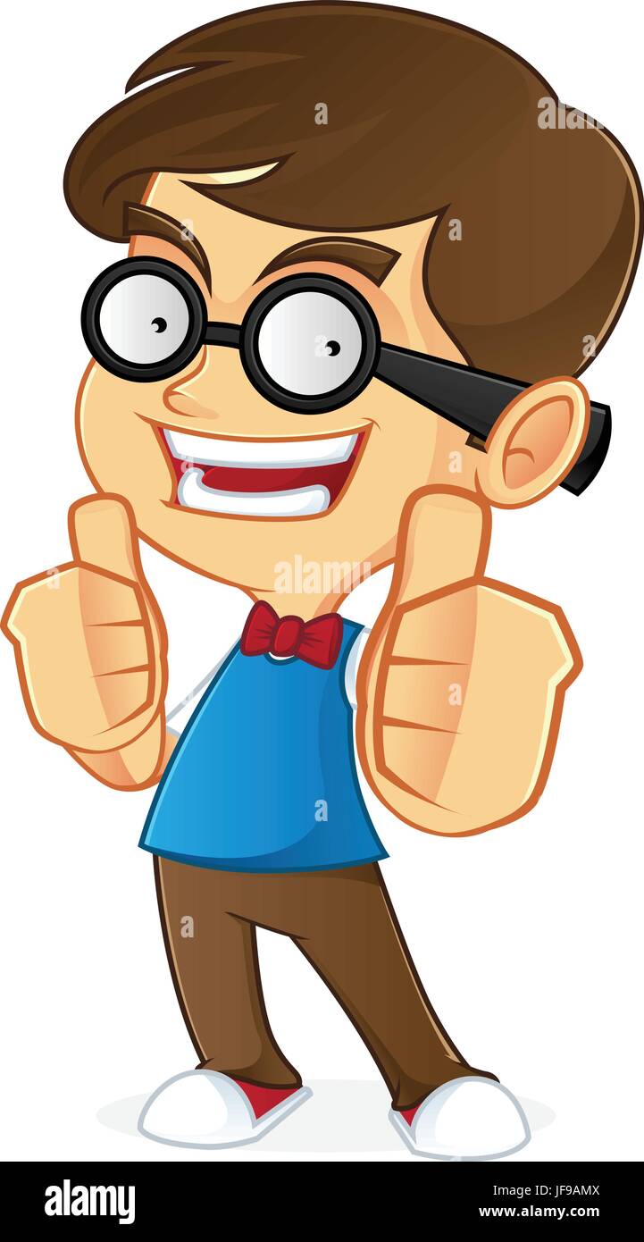 Nerd thumbs up Stock Vector Images - Alamy