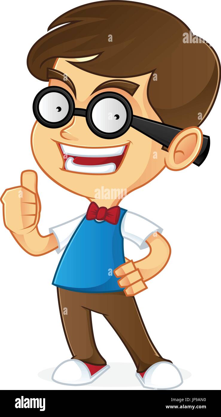 Nerd thumbs up Stock Vector Images - Alamy