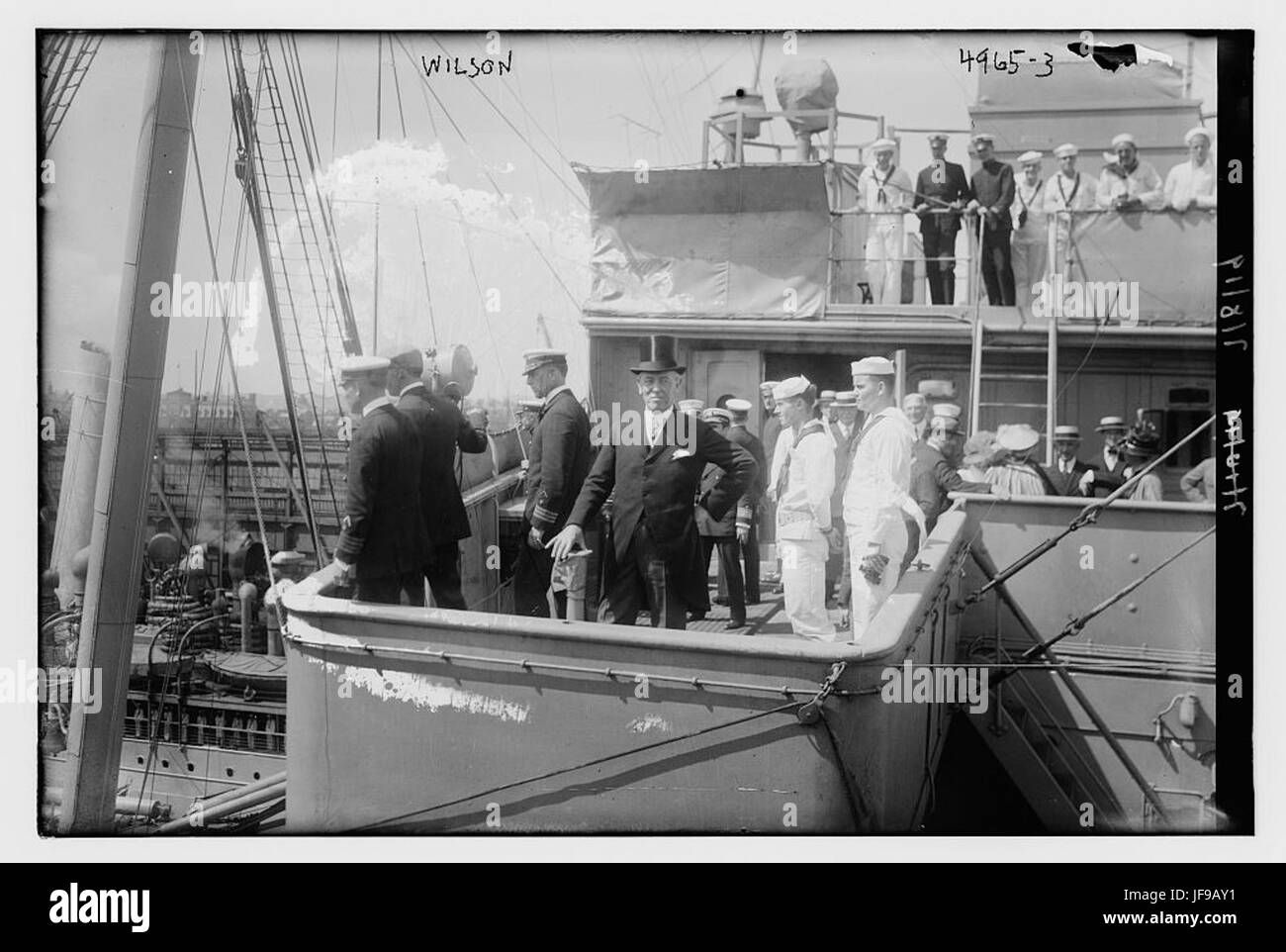 Wilson aboard a ship, likely captured during a maritime journey ...