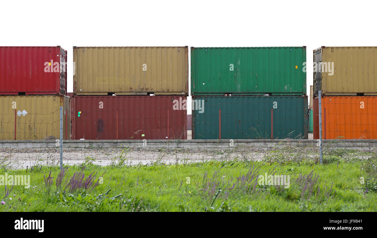 Steel intermodal containers hi-res stock photography and images - Alamy