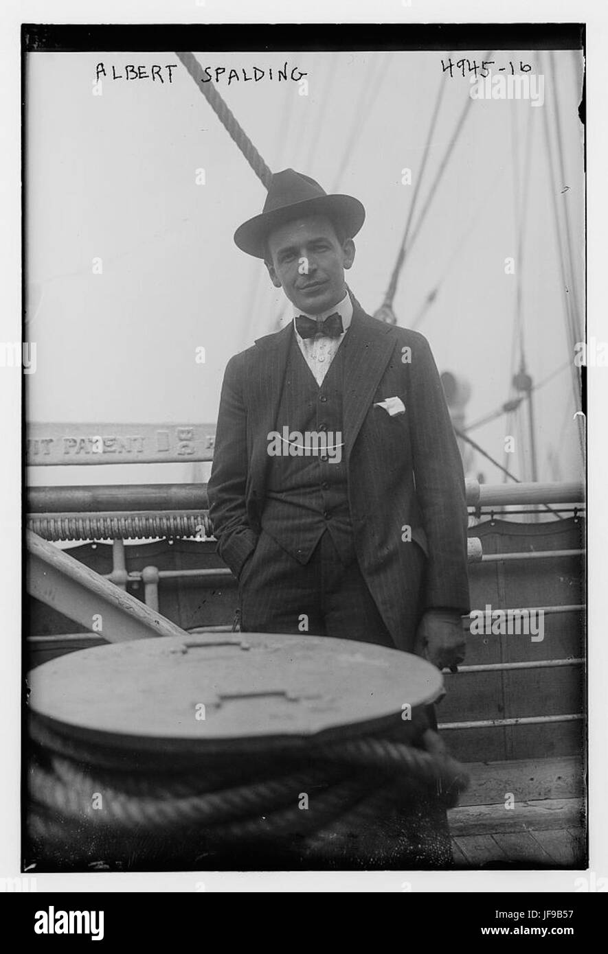 A vintage photograph of Albert Spalding, showcasing his legacy as a ...