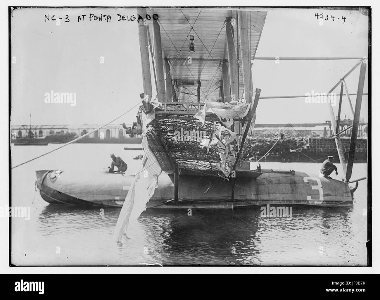 The NC-3, a significant seaplane, pictured at Ponta Delgada. This ...