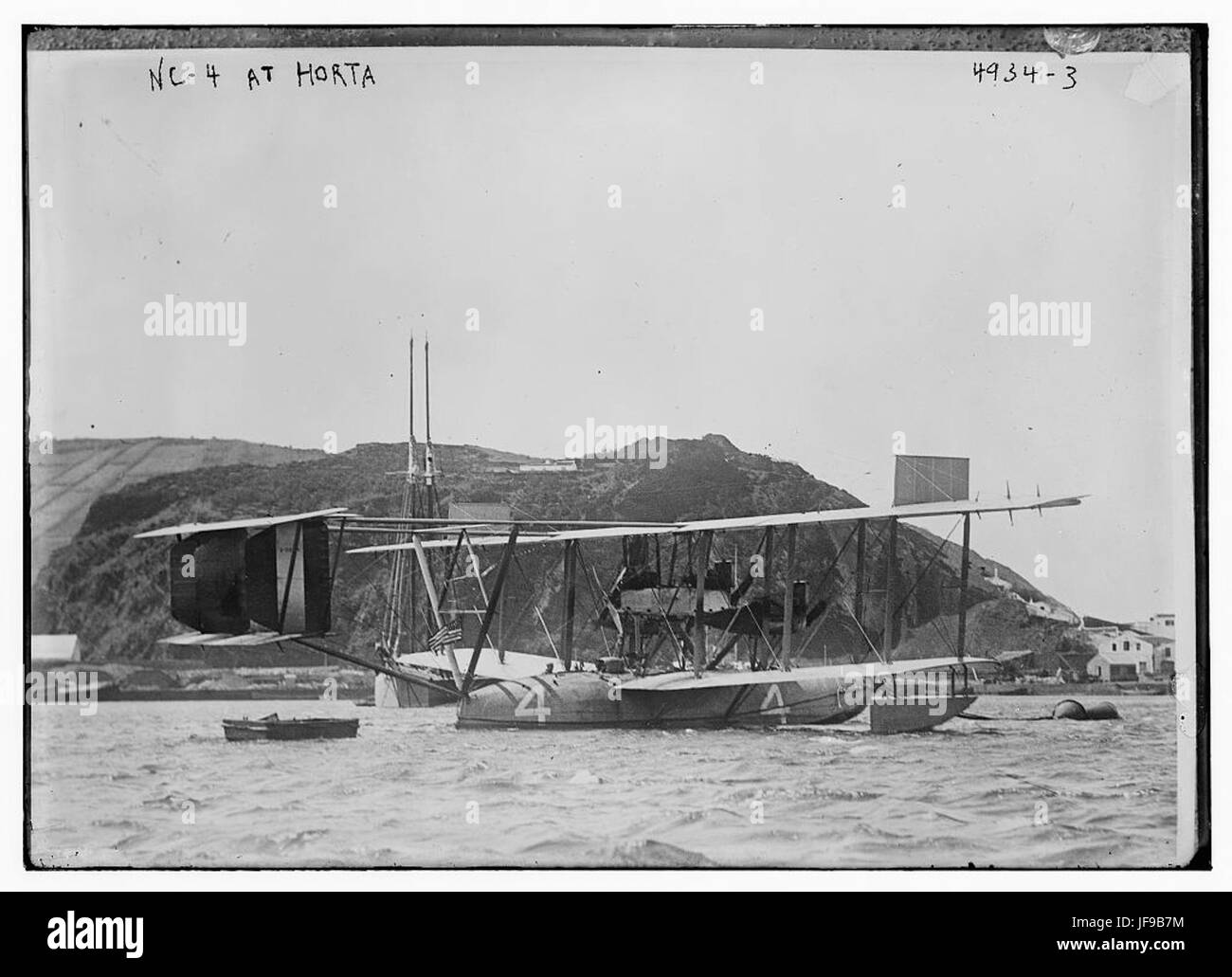The NC-4 seaplane at Horta, marking a significant moment in aviation ...