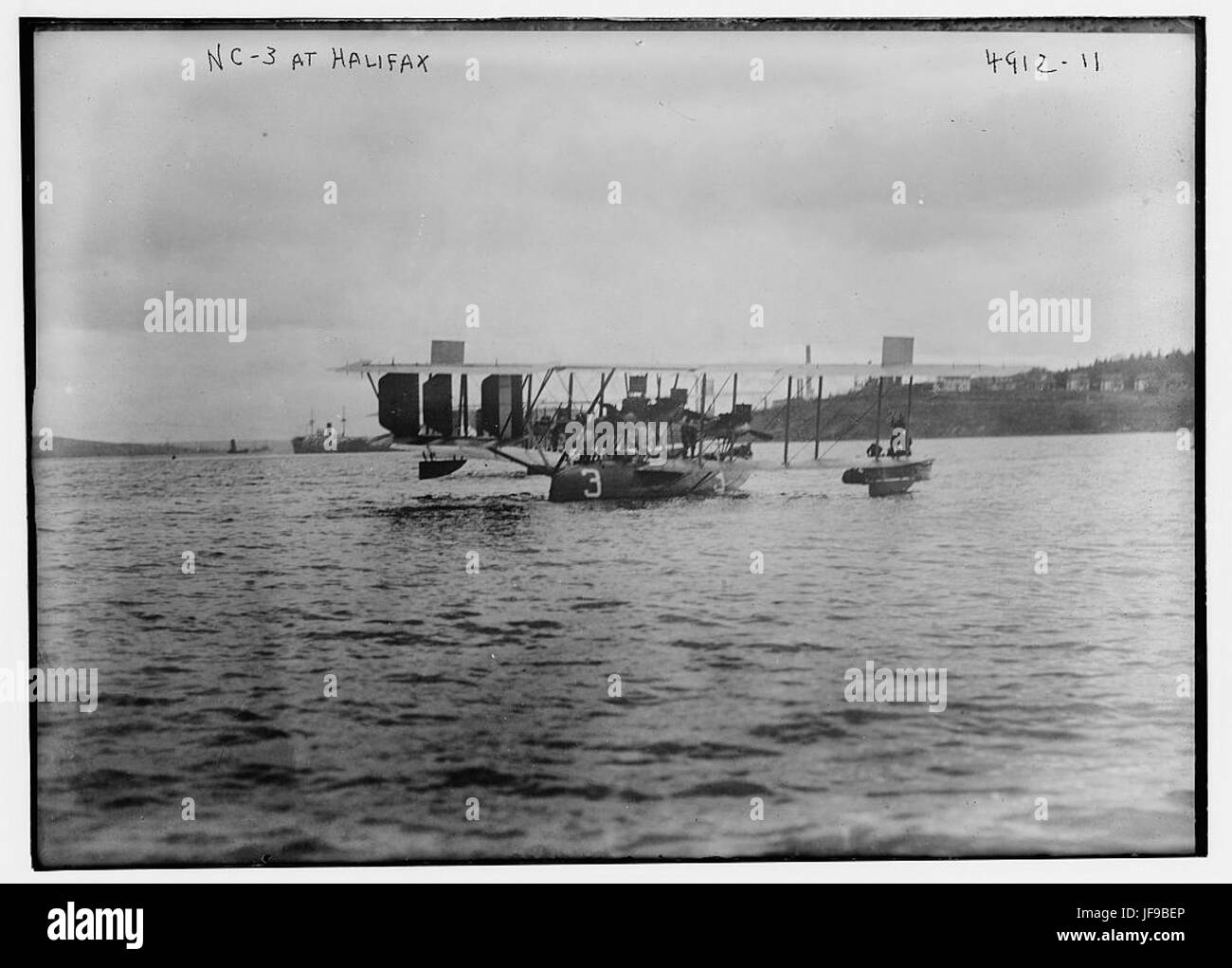 The NC-3, a notable aircraft, is seen in Halifax during an important ...