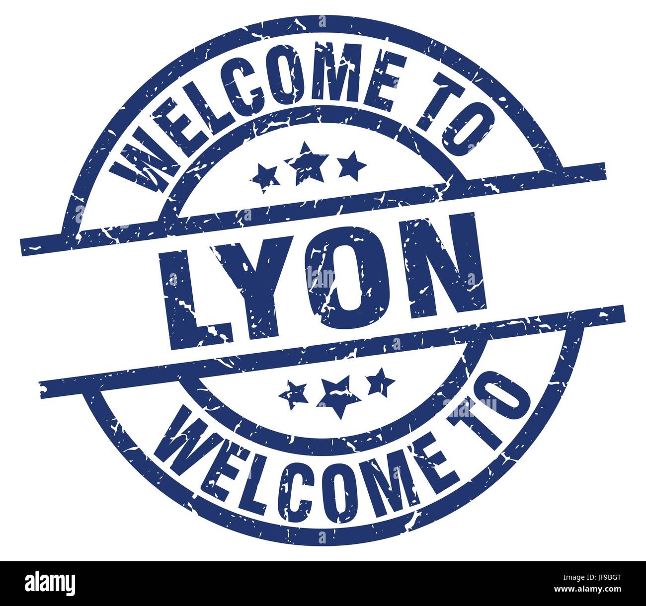 welcome to Lyon blue stamp Stock Vector Image & Art - Alamy