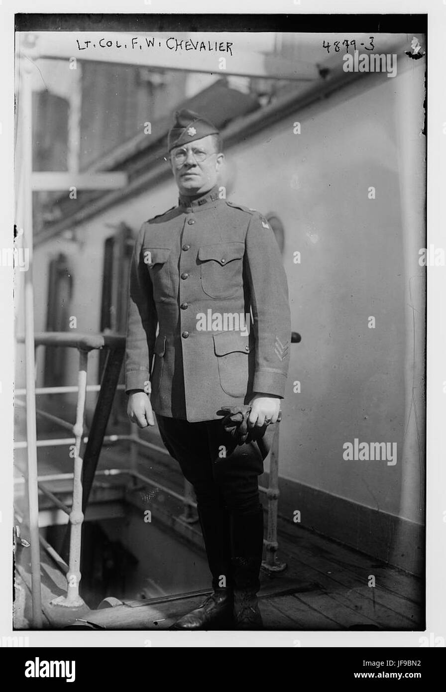 Portrait of Lt. Col. FW Chevalier, capturing the military figure in his ...