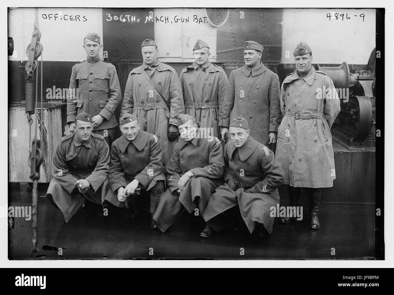 A historical photo of the officers of the 306th Machine Gun Battalion ...