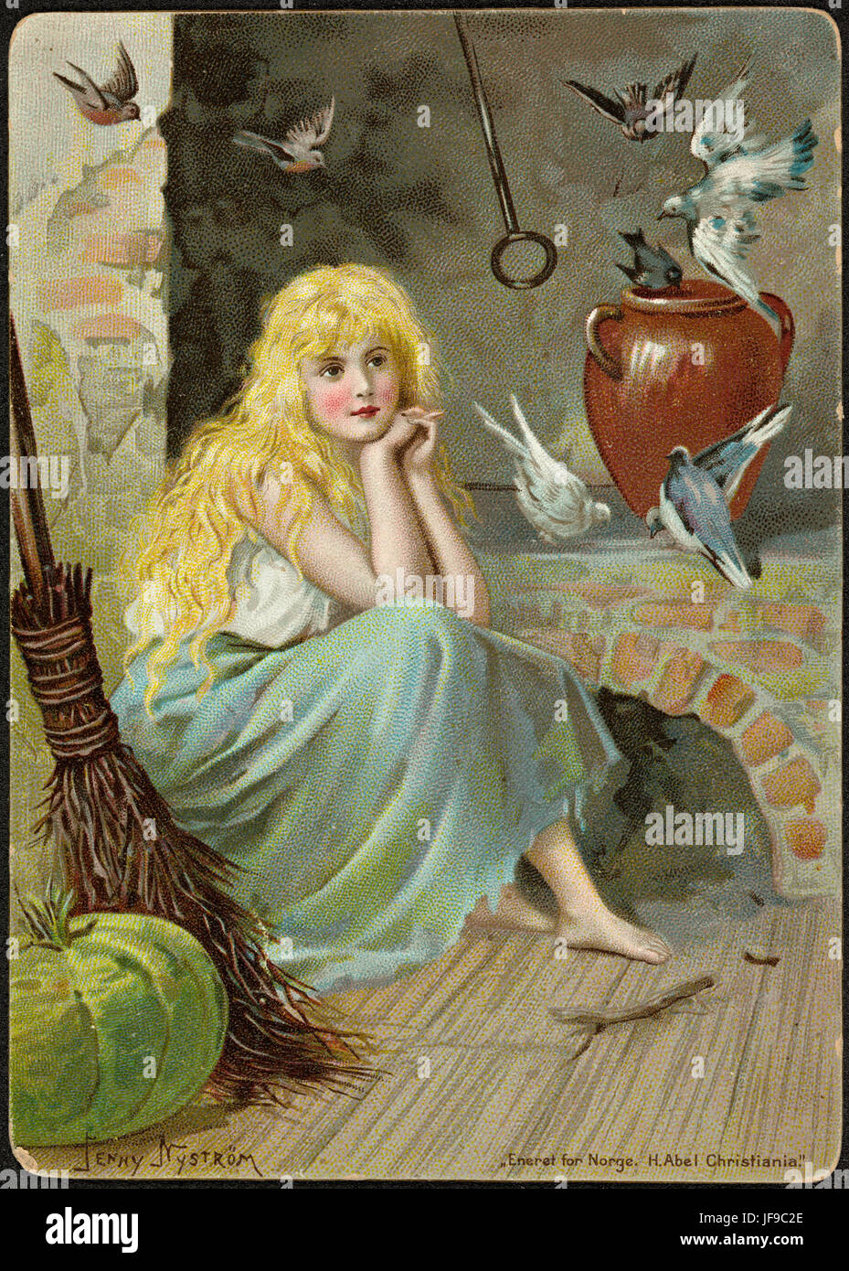 Cinderella, the beloved fairy tale character, illustrated in a vintage ...