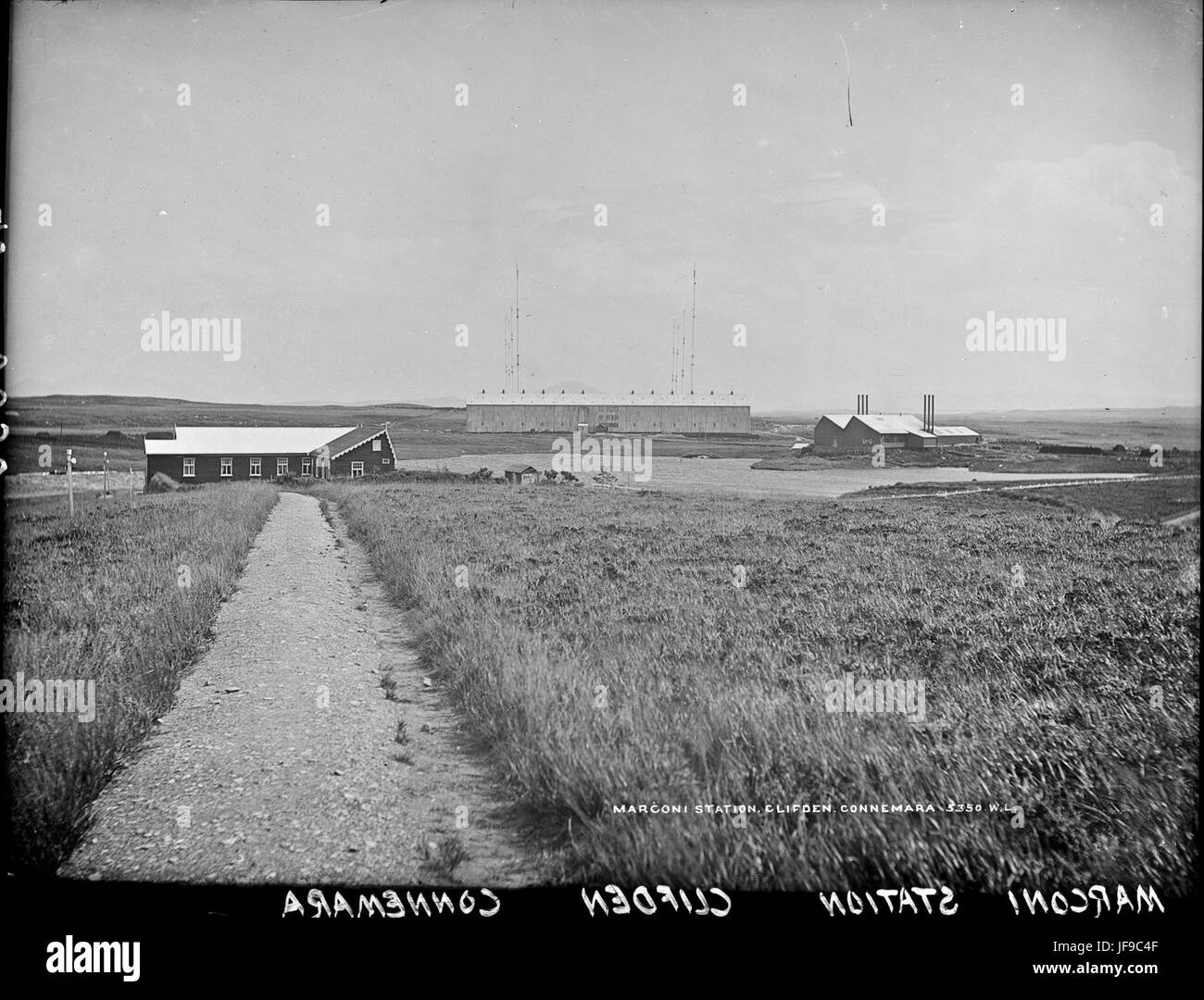A historic photograph of the Marconi wireless station in Ireland ...