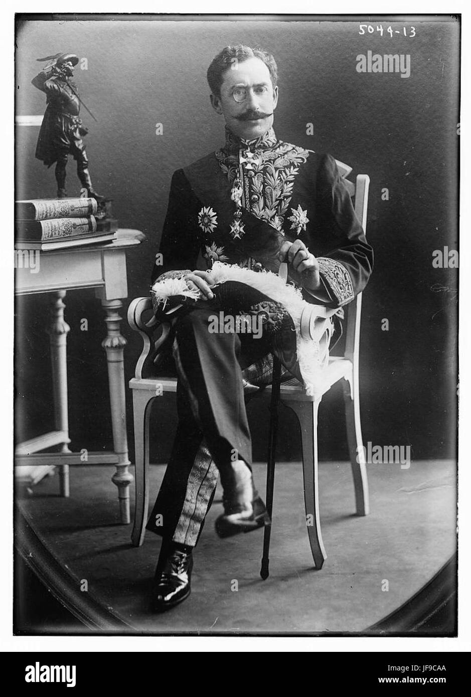 A vintage portrait of a prominent figure known as 'King', possibly ...