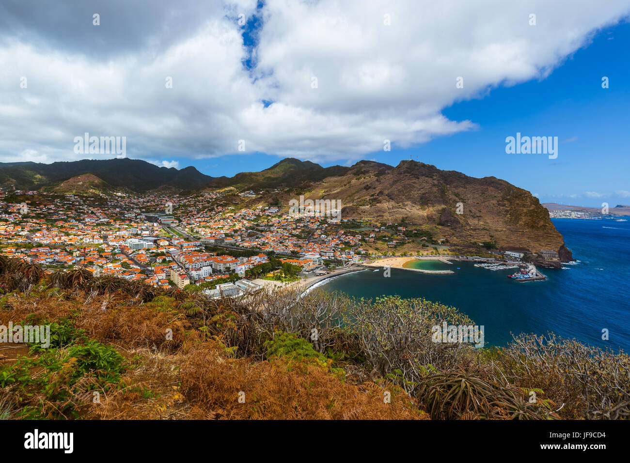Town Machico - Madeira Portugal Stock Photo - Alamy