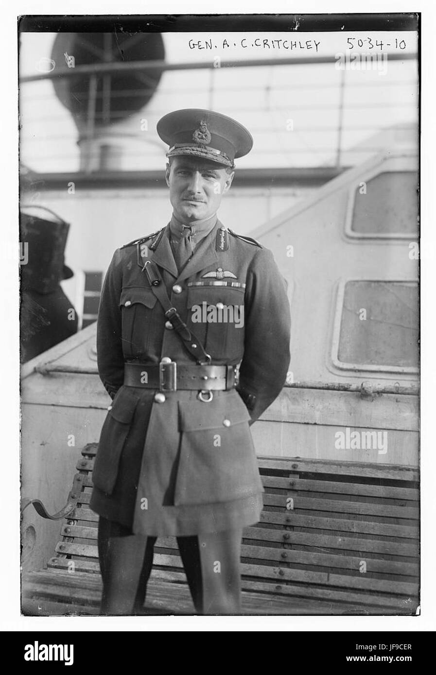 A historical portrait of General A.C. Critchley, a notable military ...