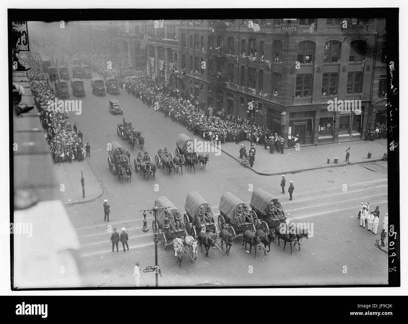 General Pershing leads a military parade, showcasing U.S. military ...