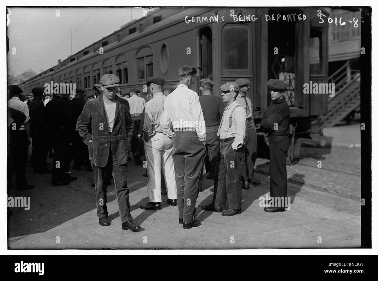 Germans being deported - Historical photograph documenting a wartime ...