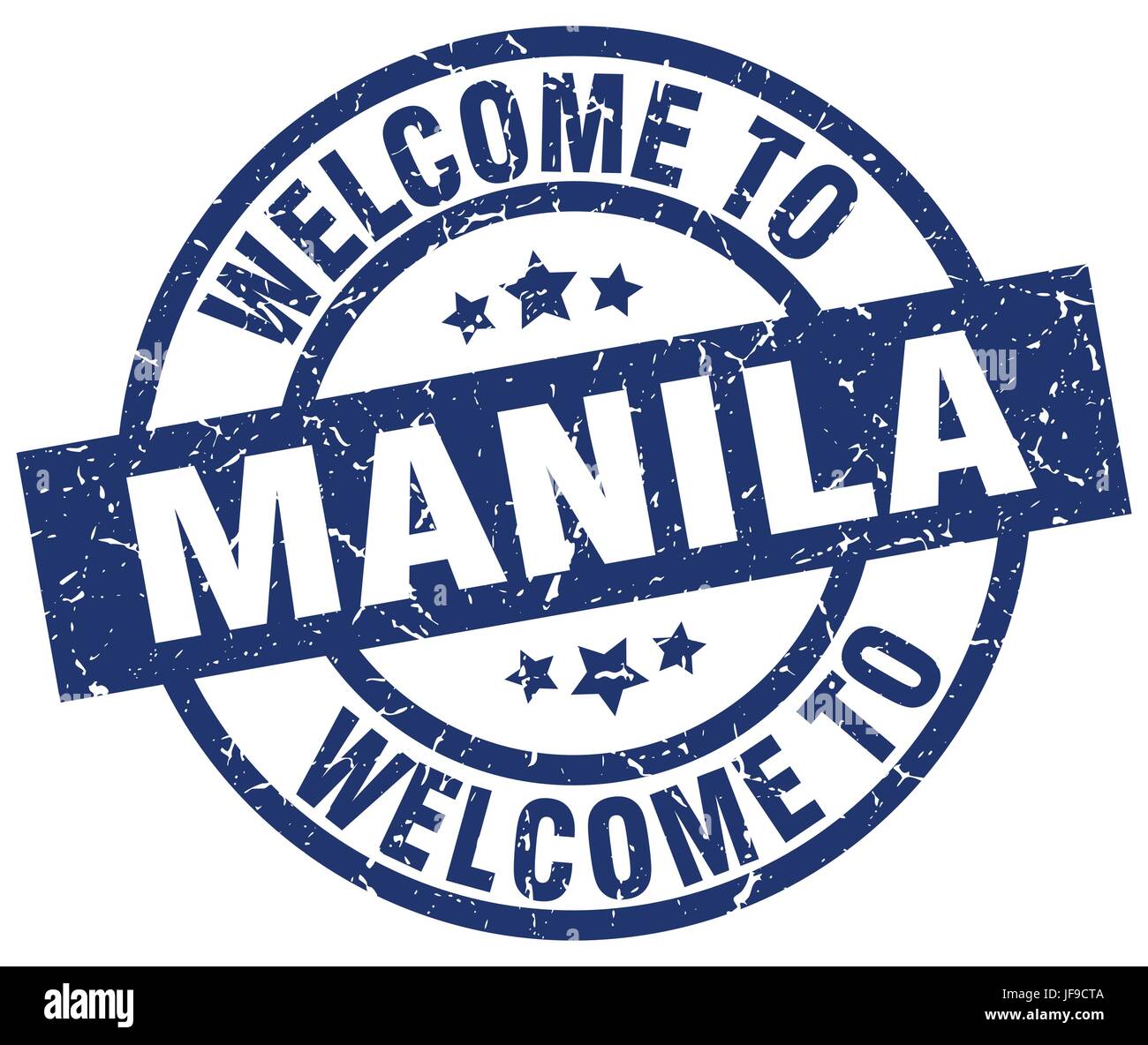 welcome to Manila blue stamp Stock Vector Image & Art - Alamy