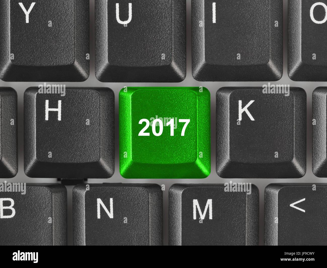 Computer keyboard with 2017 key Stock Photo - Alamy