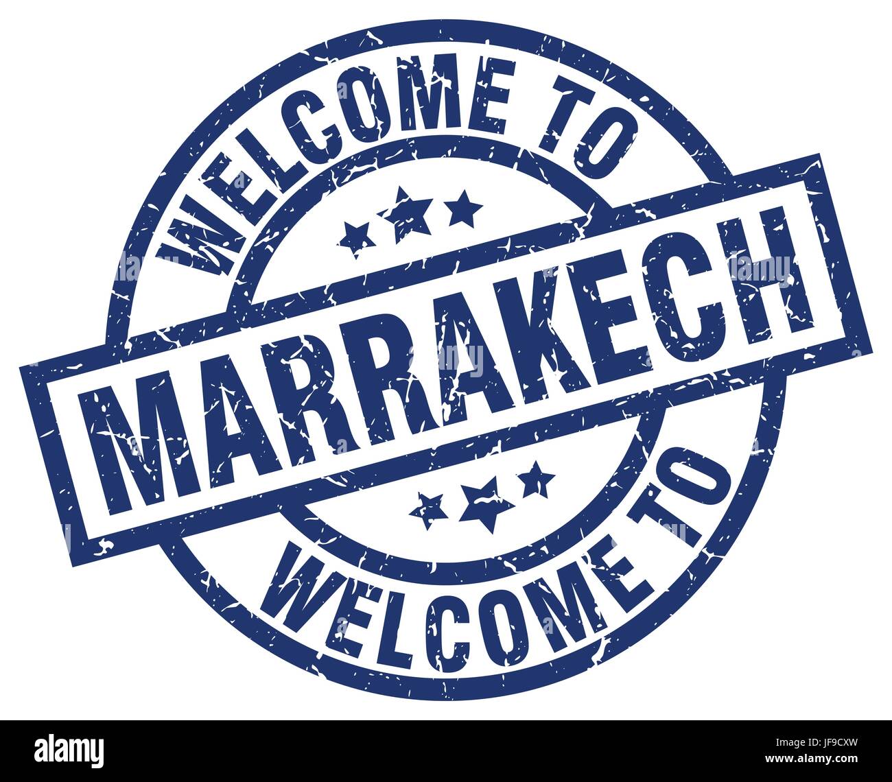 welcome to Marrakech blue stamp Stock Vector Image & Art - Alamy
