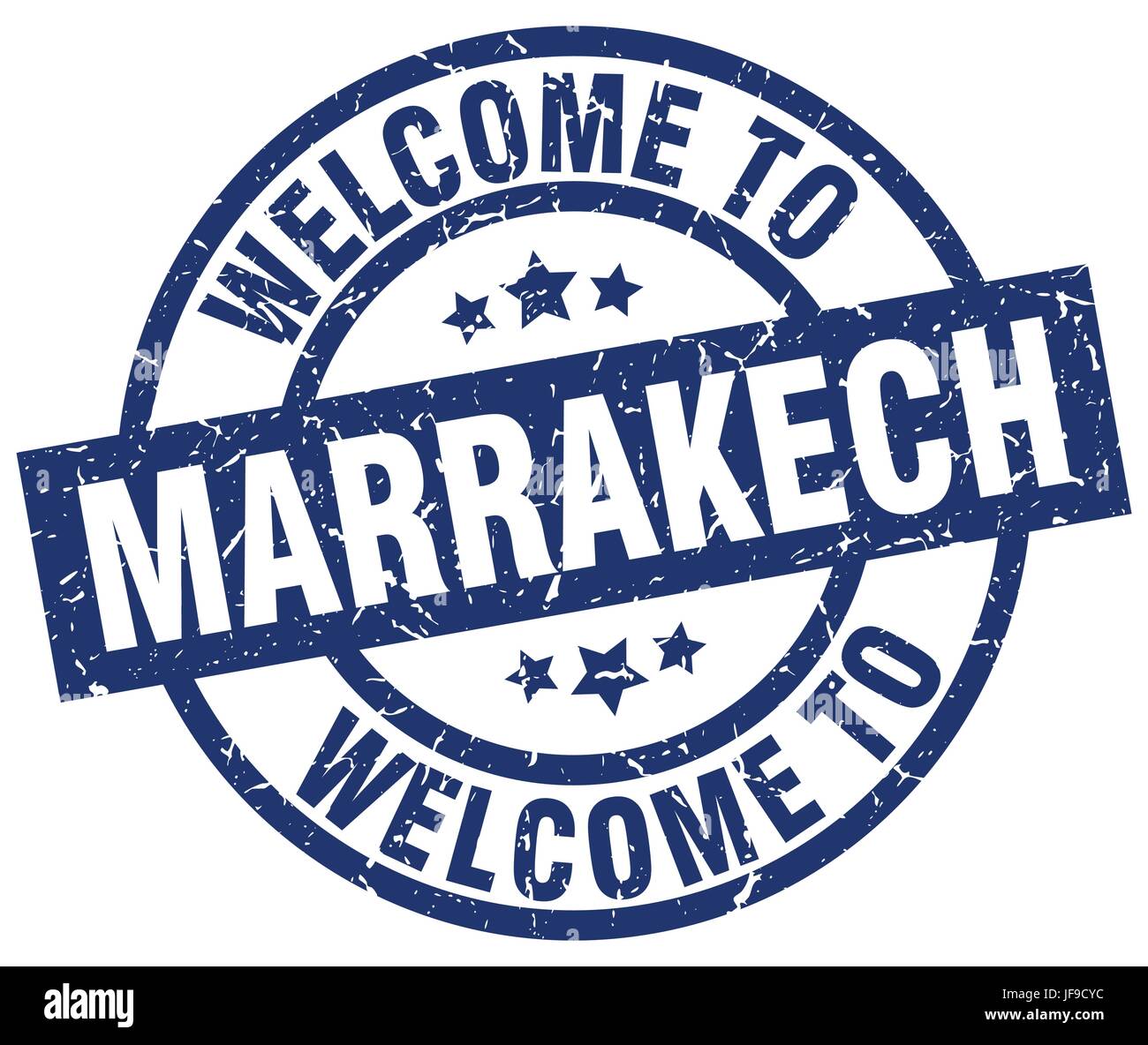 welcome to Marrakech blue stamp Stock Vector Image & Art - Alamy