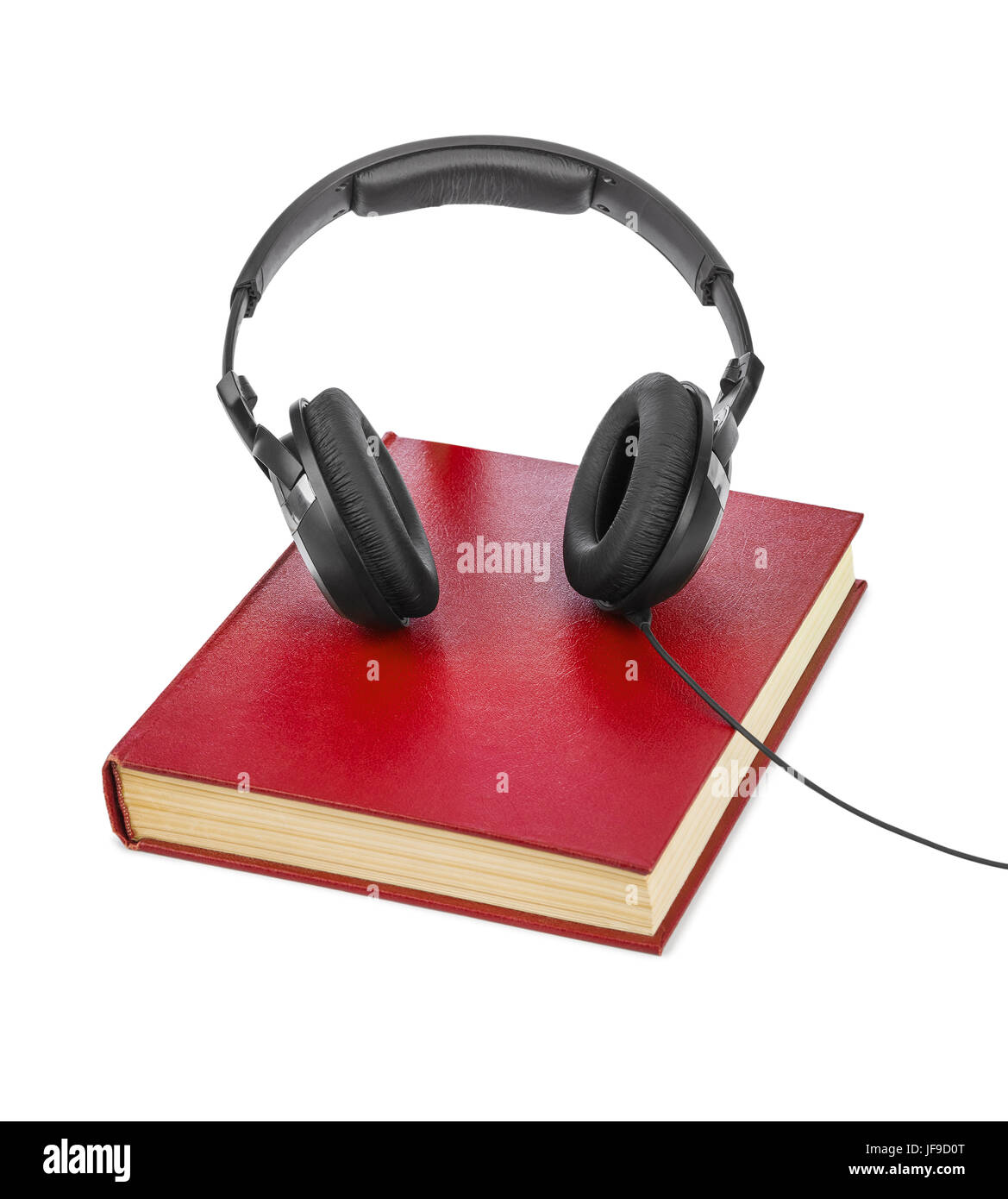 Headphones and book Stock Photo - Alamy