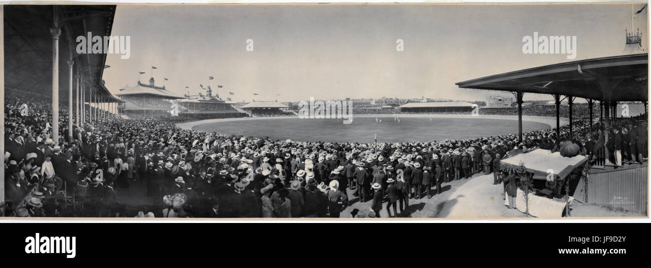 A classic panoramic view of the Sydney Cricket Ground in 1903 ...