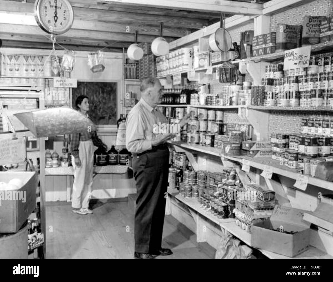 A historical image of a grocery store in Melbourne Village, Brevard ...